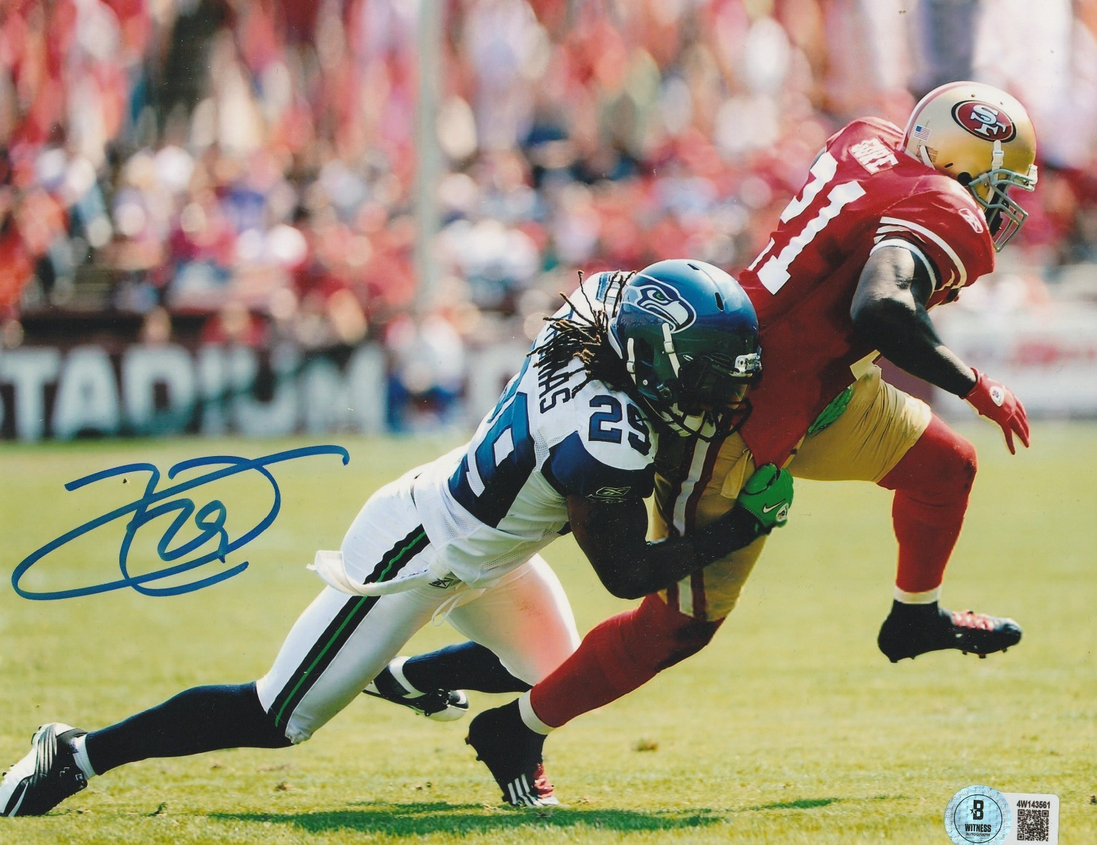 EARL THOMAS SEATTLE SEAHAWKS BECKETT AUTHENTICATED ACTION SIGNED 8x10 ...
