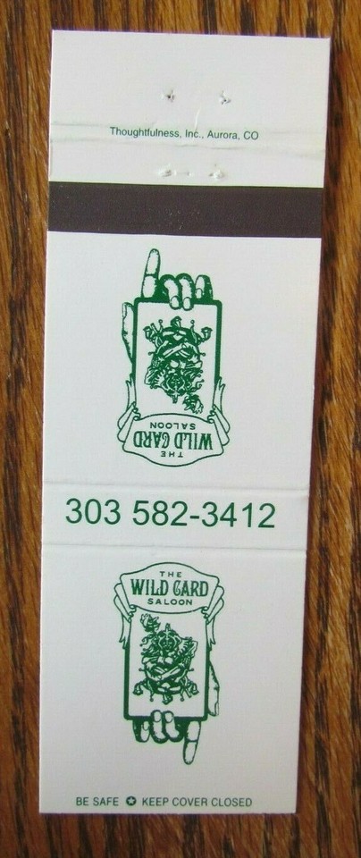 JESTER MATCHBOOK MATCHCOVER: WILD CARD SALOON CASINO (BLACK HAWK ...