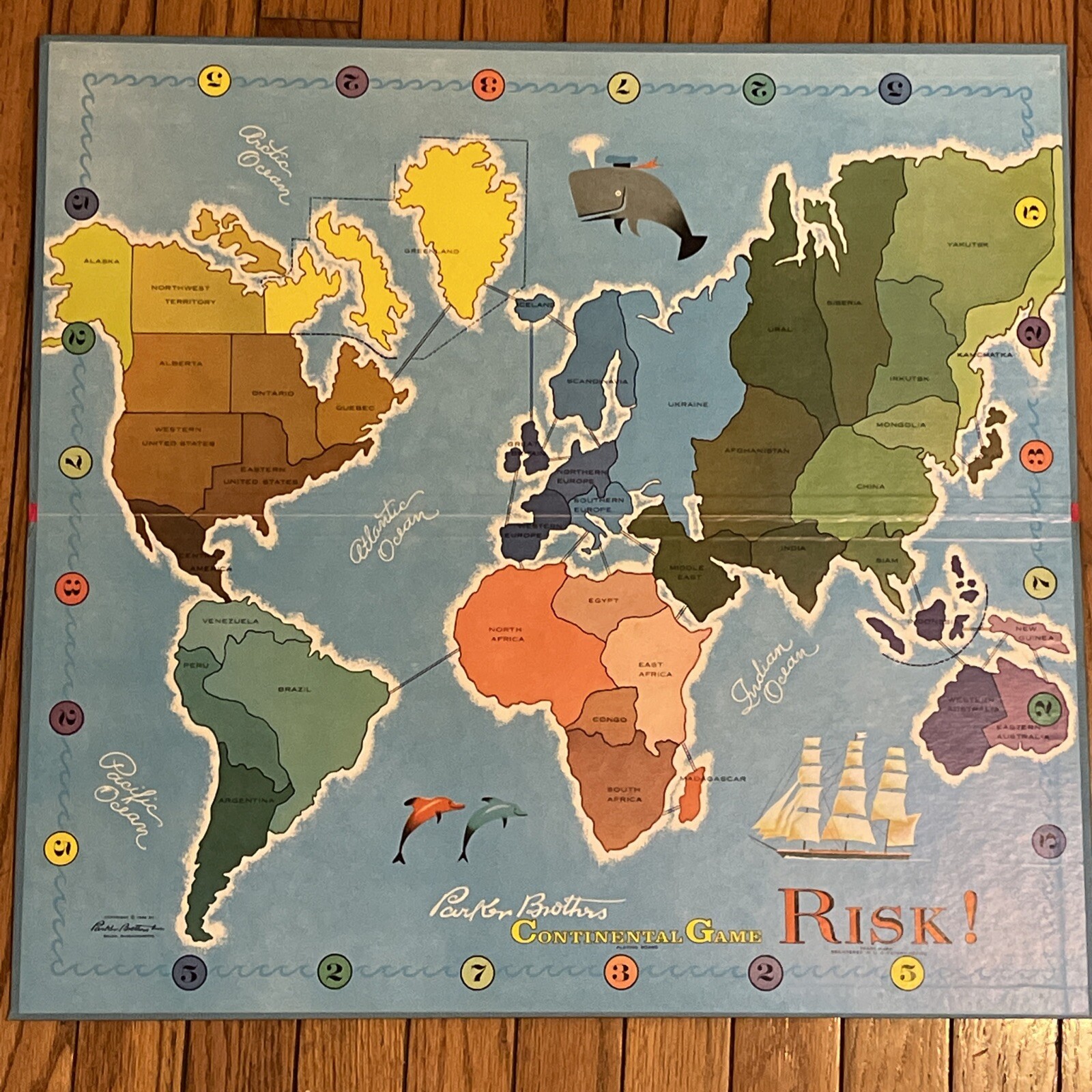 Original Risk Board Game Map