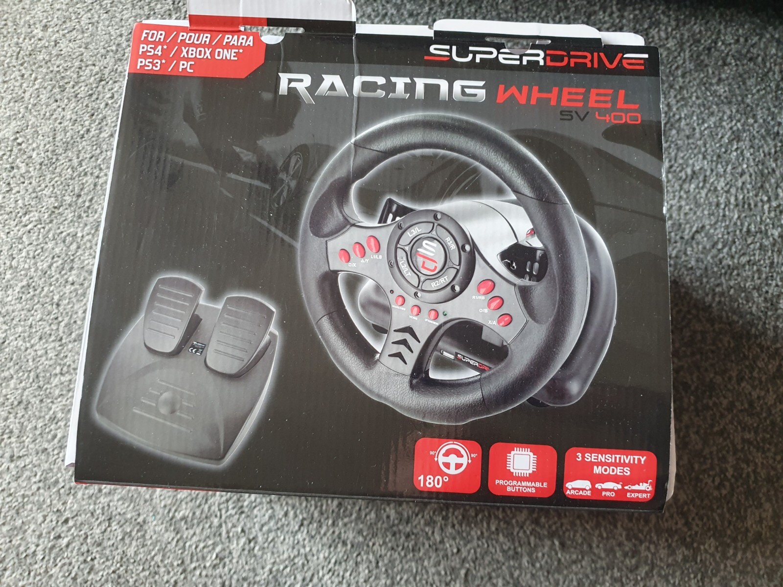 Subsonic Superdrive SV400 Racing Wheel and Pedals for Microsoft Xbox ...