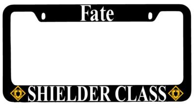 Fate Shielder Class Black METAL License Plate Frame Auto Anime | eBay
