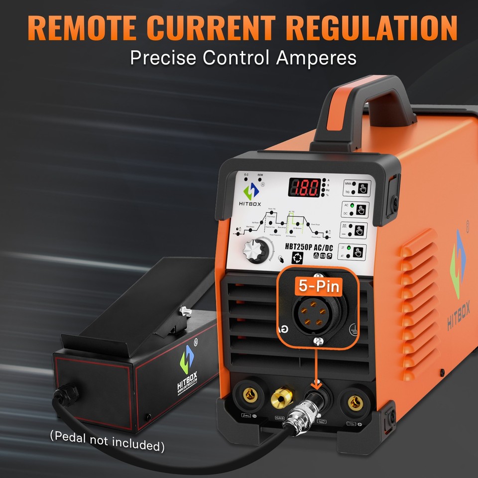 5 in1 220V 200Amp AC/DC HF Pulse TIG Stick Welder 2T/4T Aluminum ...