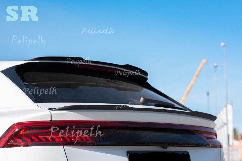 Glossy Black Rear Roof+Middle Spoiler Trunk Wing Fits Audi Q8 SQ8 2019 ...