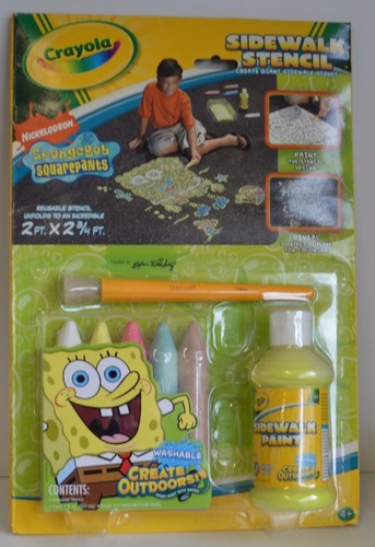Crayola Sidewalk Stencil Chalk Craft Spongebob Squarepants Nickelodeon ...