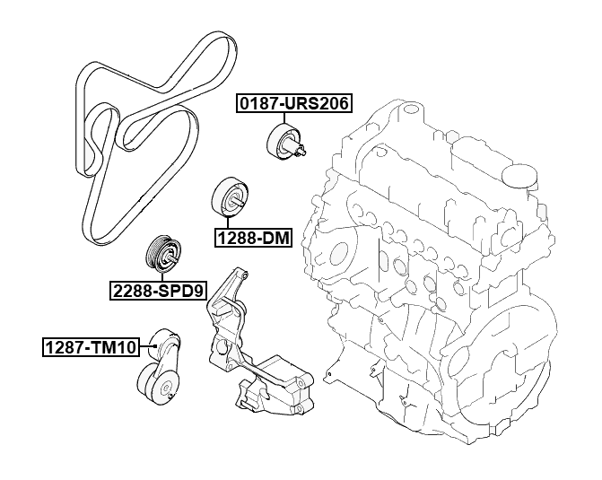 Pulley Idler Febest 1288-DM OEM 25287-2F000 for sale online | eBay