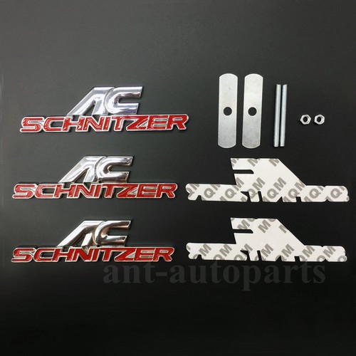 3x Metal AC Schnitzer Emblem Grille Badge Decal Sticker Auto Trunk Rear ...