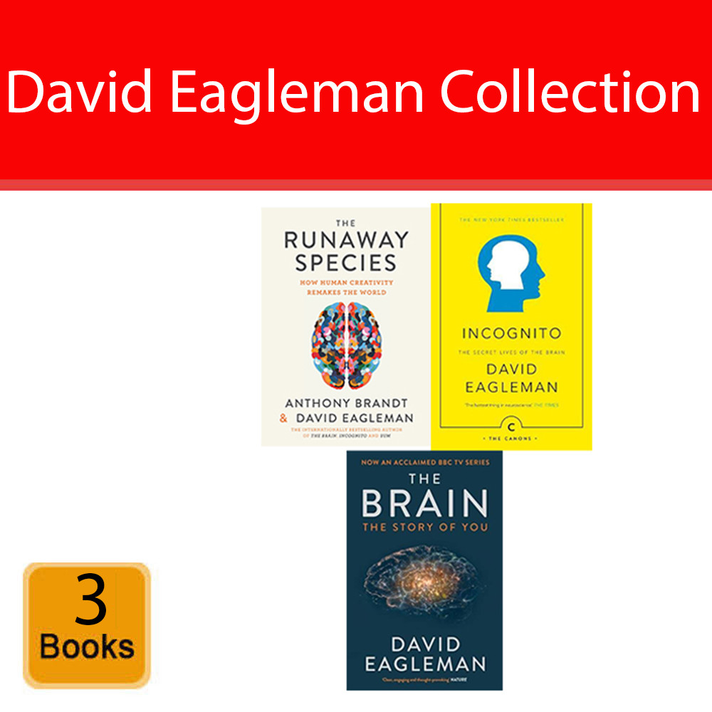David Eagleman Collection 3 Books Set Brain, Incognito, Runaway Species ...