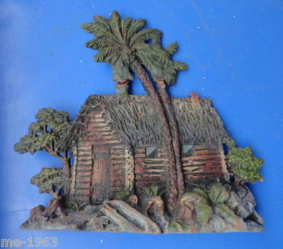 original Elastolin Blockhaus mit Palmen Masse wohl Vorkrieg | eBay.de