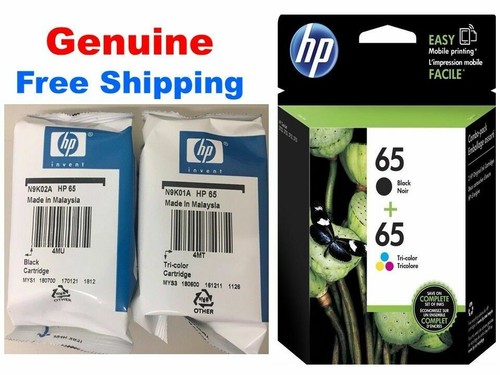 Genuine HP 65 Ink Cartridge Combo Pack for HP 2622 3752 3722 printer ...