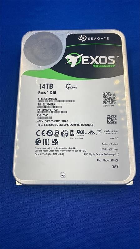 ST14000NM002G Seagate Exos X16 14TB 7200 RPM 256MB SAS 12Gb/s 3.5" 512E ...