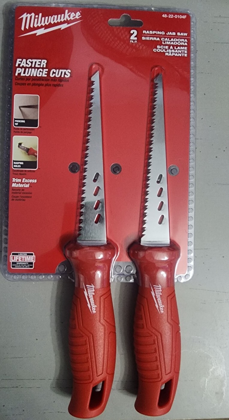 Milwaukee 48-22-0104F Rasping Jab Saw with 6 in. Drywall Blade (2 Pack ...