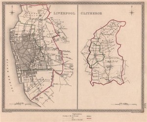 LIVERPOOL & Clitheroe borough town plans. Lancashire. CREIGHTON/WALKER ...