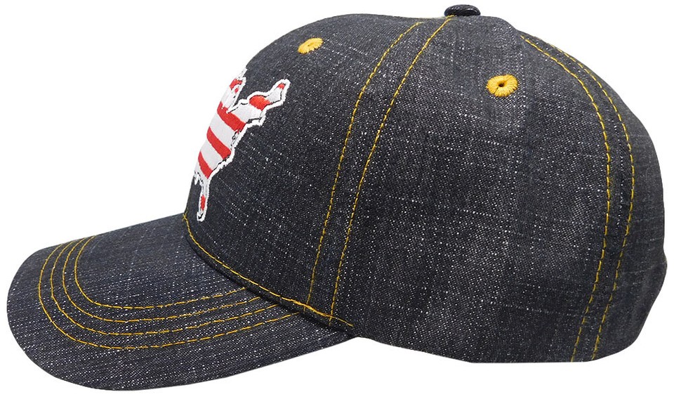 Dark Denim Blue USA America Flag in Country Baseball Cap Hat | eBay