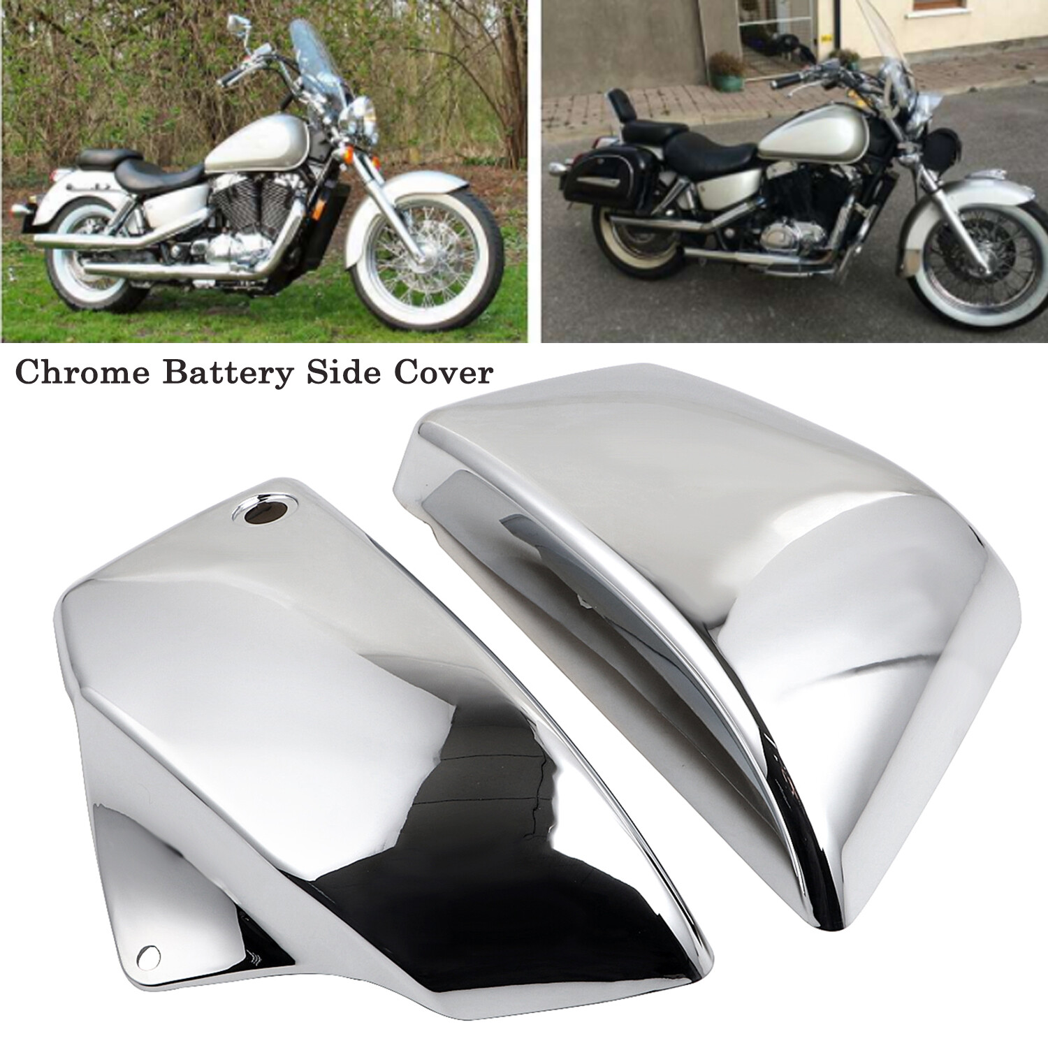 Motorcycle Chrome Battery Side Cover For Honda Shadow ACE 1100 VT1100T ...