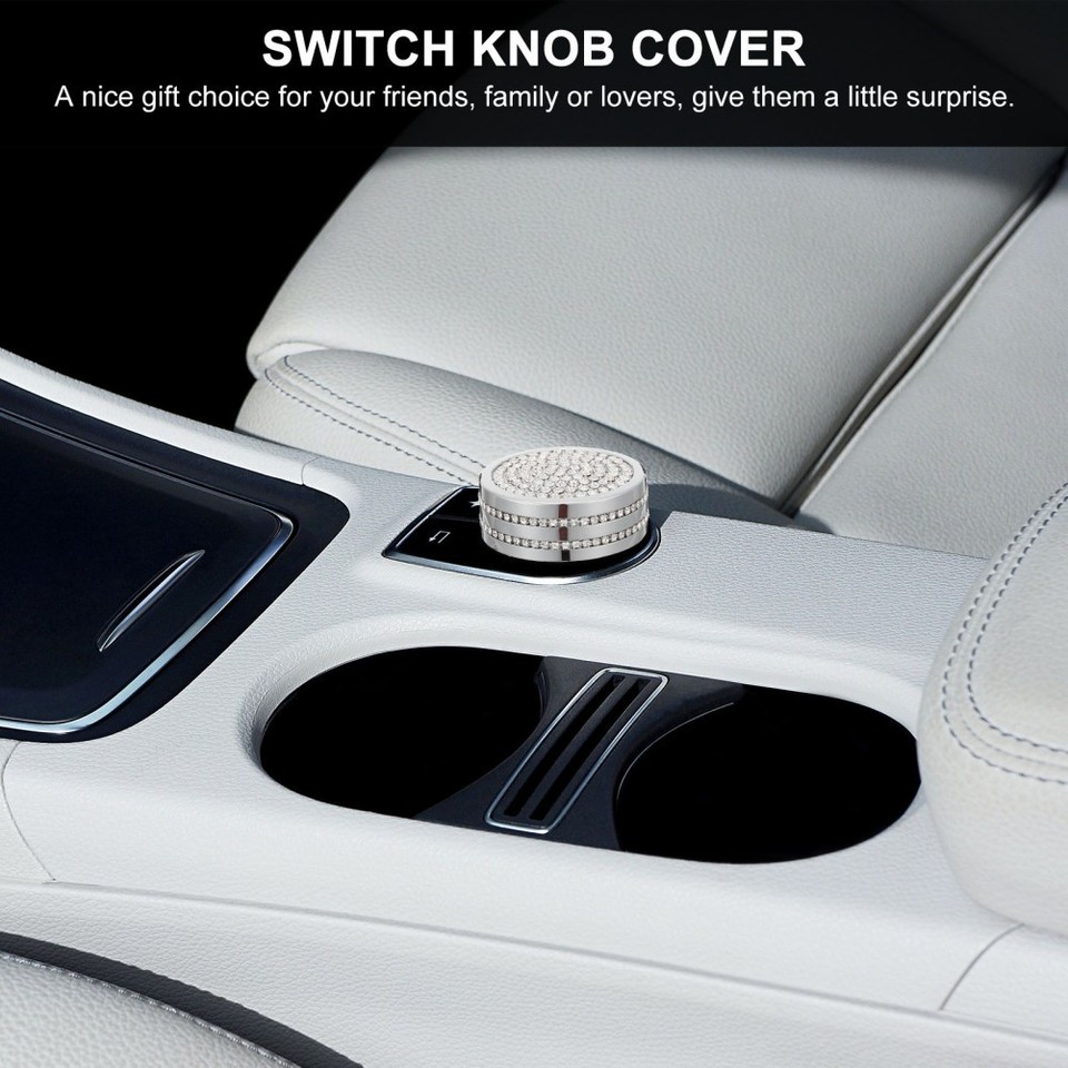 Car Stop Button Sticker Knob Shiny Crystal Rhinestone Cover | eBay ...