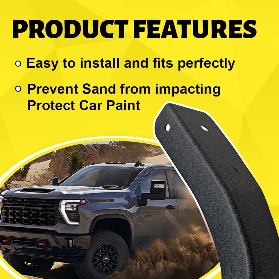 Front Rear Splash Mud Flap Guard Delete Cover Fit 2019-24 Chevy ...