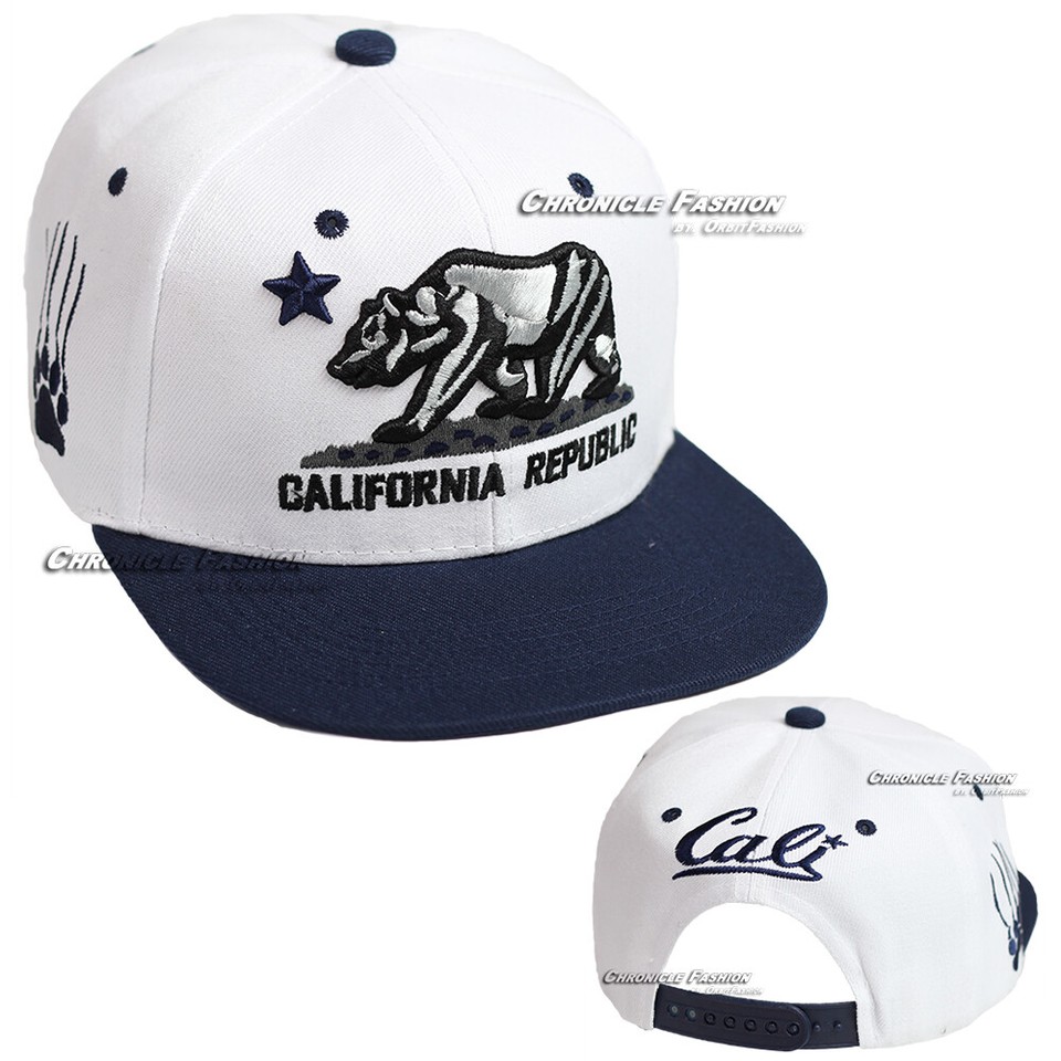 California Republic Baseball Cap Snapback Adjustable Hat Cali Hip Hop ...
