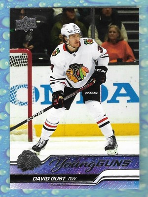 DAVID GUST 2023-24 UPPER DECK YOUNG GUNS ROOKIE RC CARD #218 HAWKS NHL ...