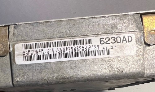 1999 DODGE ENGINE COMPUTER CONTROL ECU ECM P 04896230AD | eBay