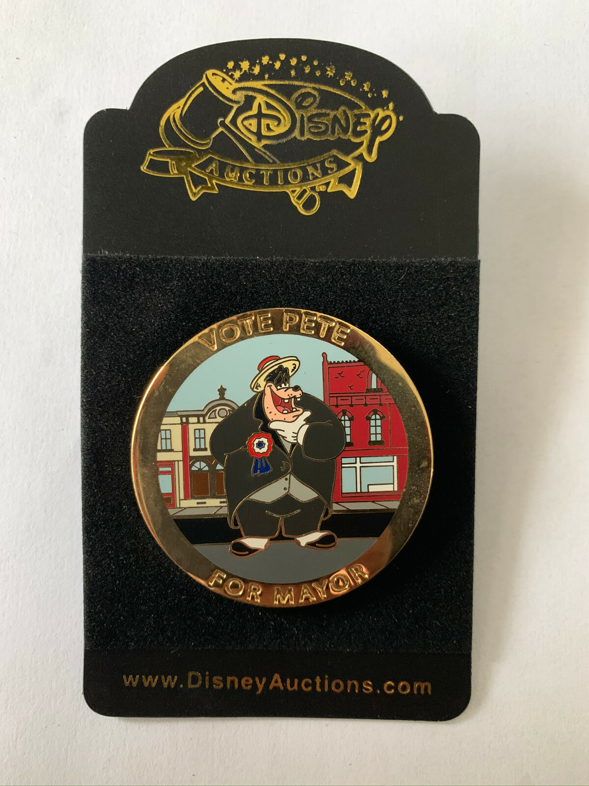 Disney Auctions Vote Pete for Mayor Gold Campaign Medallion Pin | eBay