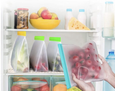 PEVA zip lock freezer bags pouch reusable stand up food storage: 10 ...