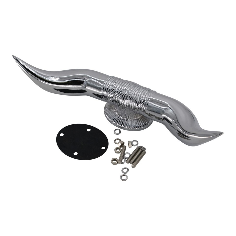 Chrome Hood Ornament Bull Horns With Base Peterbilt Kenworth ...