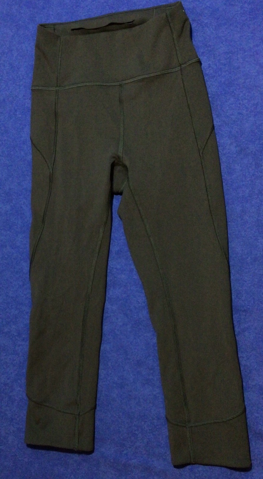 Dark Olive Green LULULEMON Compression Capri Leggings Sz 2 High Waist ...