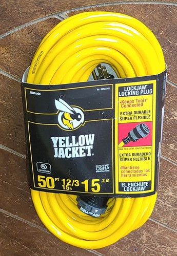 Woods Yellow Jacket 50ft LockJaw Locking Plug Extension Cord - Item ...