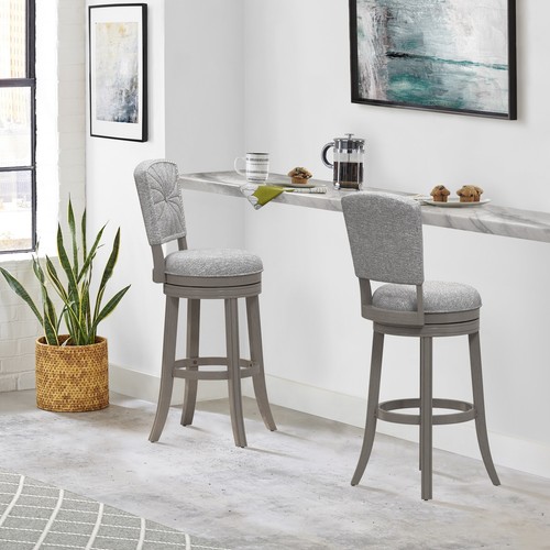 Hillsdale Santa Clara II Swivel Stool, Antique Gray Antique Gray and ...