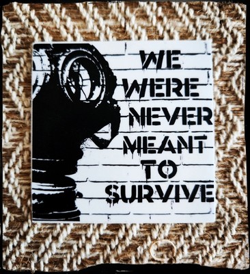 SURVIVAL Gas Mask Vinyl Decal Sticker, 3"x3" | eBay