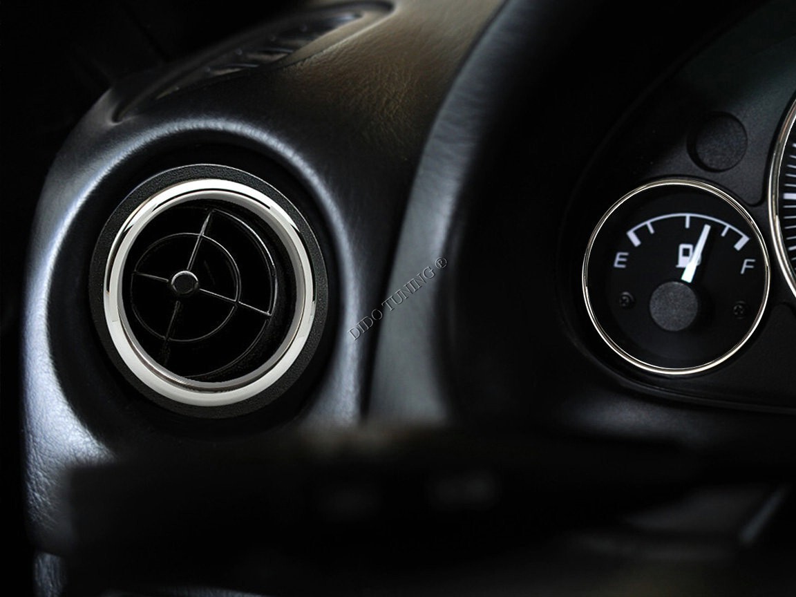 For Mazda MX5 MX-5 1989-2005 Chrome vent rings Real aluminum surrounds ...