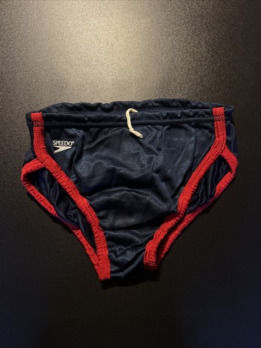 Vintage Speedo Diving Swim Brief, Mens Size 28 Drawstring Red Blue ...