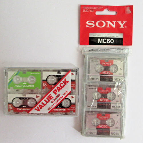 Panasonic Micro Cassette Value Pack 3x MC 60 tapes & 1x Head Cleaner ...