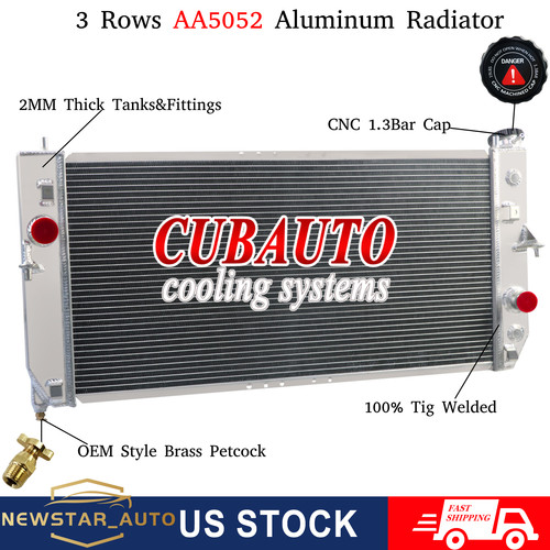 3-Rows Aluminum Radiator Fits 2000-2005 04 Buick LeSabre Pontiac ...