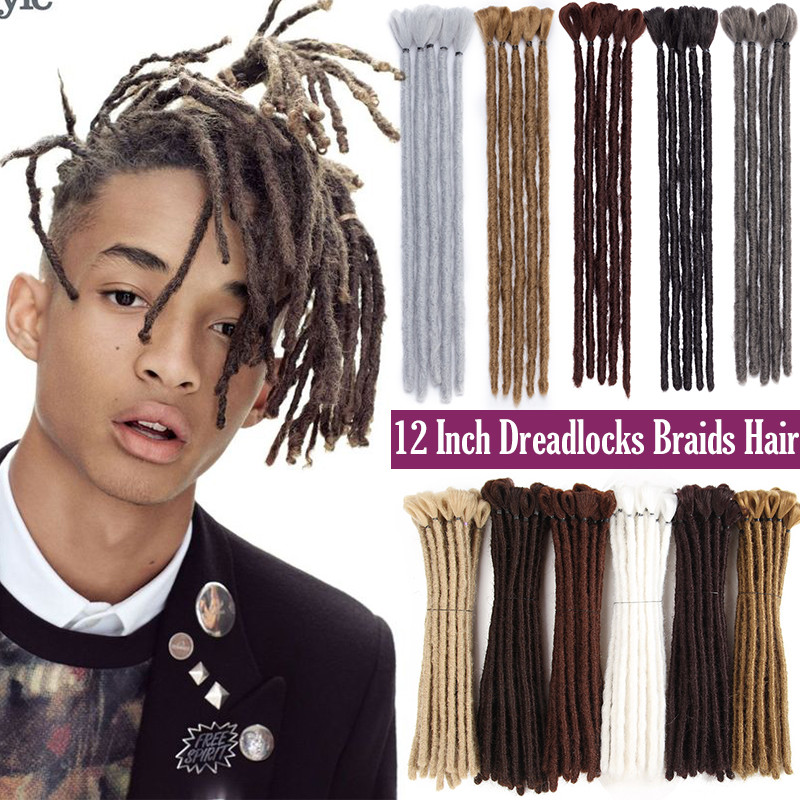 12" Dreadlock Hair Extensions Single Ended Twist Crochet Braids Dreads ...