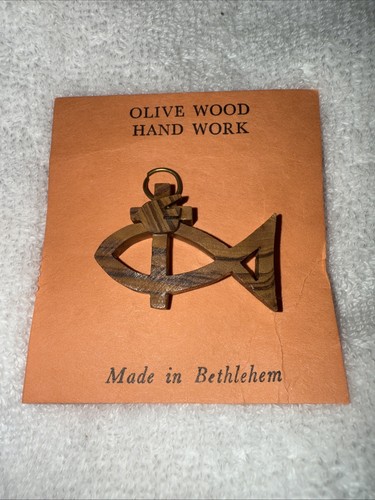 Holy Land Olive Wood Dove Fish Cross Pendant Handmade Made Bethlehem | eBay