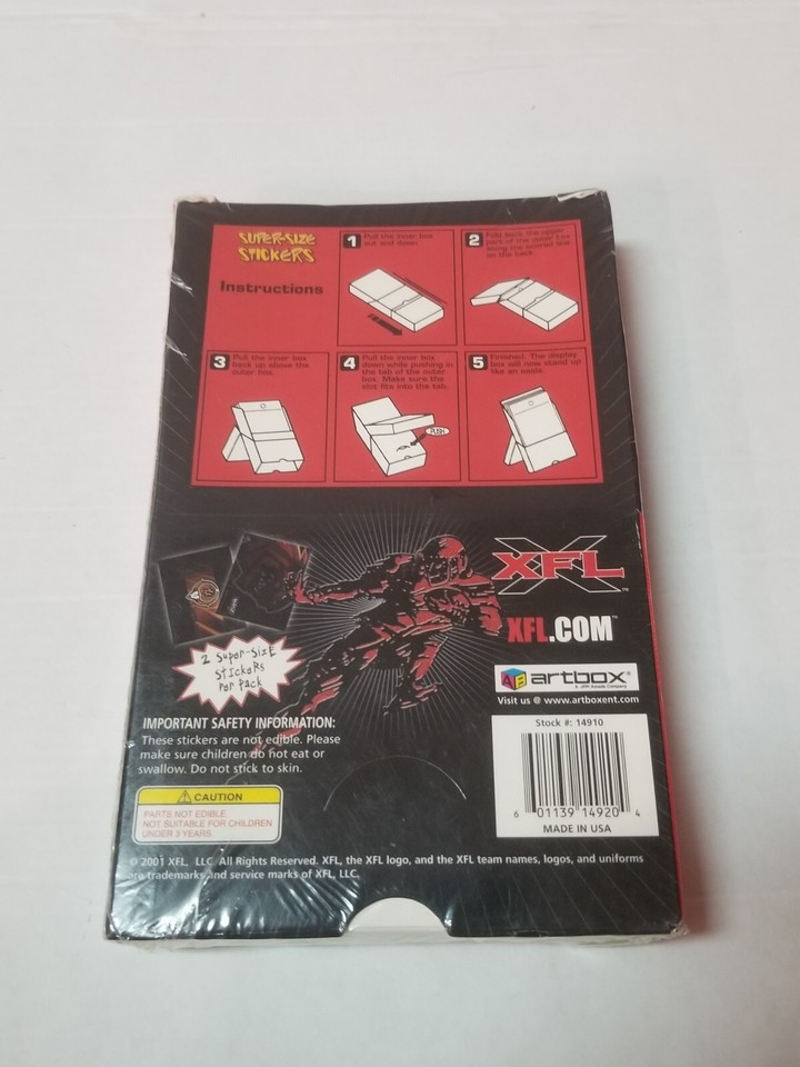 xfl supersize stickers brand new 24 packs | eBay