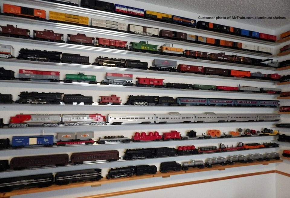 TRAIN DISPLAY SHELVES for HO Scale Model Railroad -10 Pack Train Shelf ...