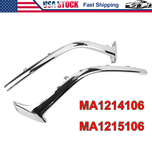 For 2017-2018 Mazda 3 MA1214106 MA1215106 New Chrome Lower Grille ...