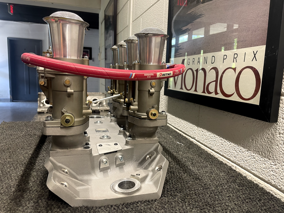 BBC Chevy Retno Weber Intake and 48 IDA Set Up For Lola McLaren CanAm ...