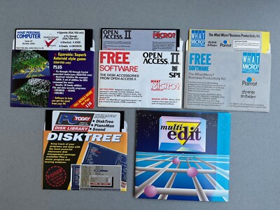 Vintage PC 5.25 inch software floppy disks 1987-1991, utilities, games ...