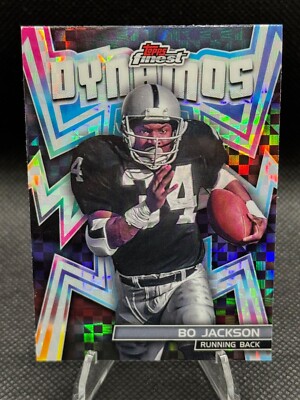 2024 Topps Finest Dynamos BO JACKSON Checkerboard Refractor #DYN-26 LA ...