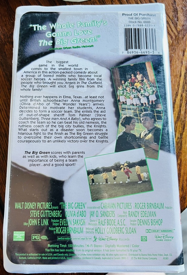 The Big Green (VHS, 1996) 786936669336| eBay
