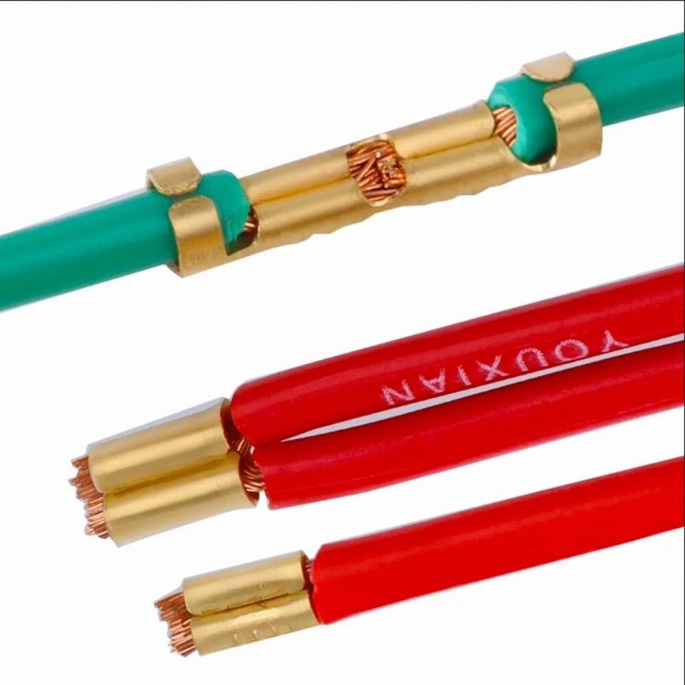 400PCS U-shaped Terminal 0.3-6mm² Cold-pressed Connector Cable Wire ...