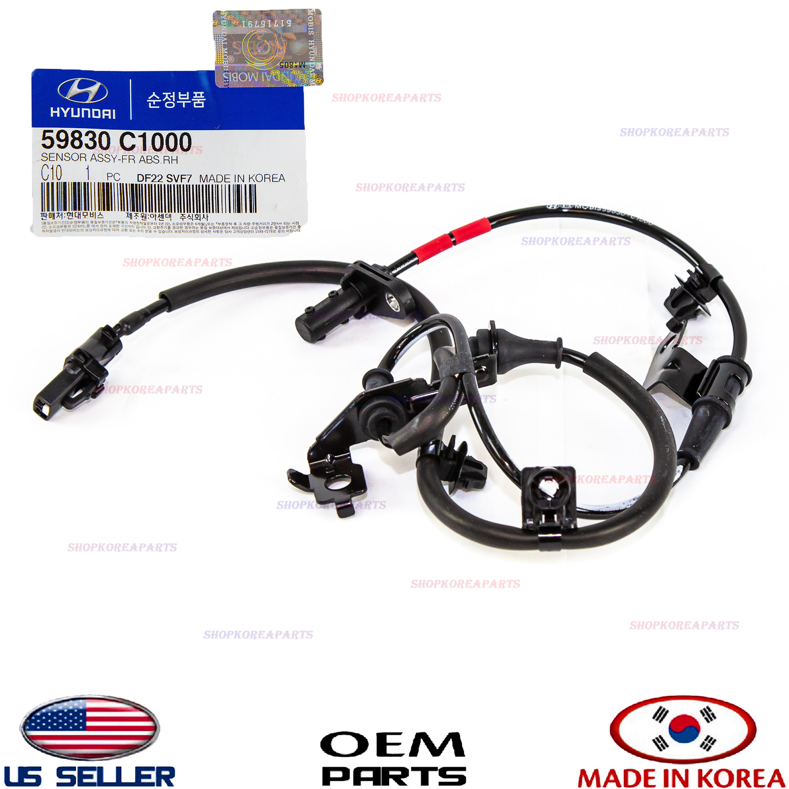 Genuine Abs Speed Sensor Front Right Passenger Side OEM Hyundai Sonata ...