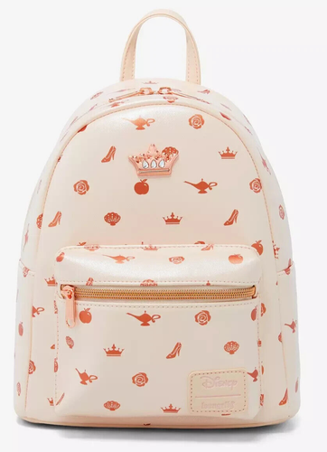 Disney Loungefly Princess Icons Backpack Pink Shimmery New | eBay