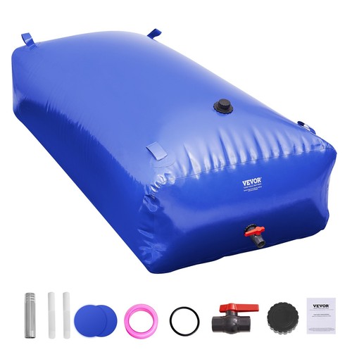 VEVOR 1000L/264 Gallon Water Storage Bladder RV Water Tank 1000D Blue ...
