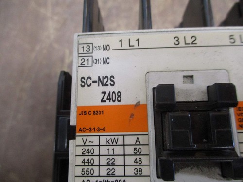 Fuji Electric Contactor SC-N2S Z408 200-230V Coil 100A 600V Used | eBay