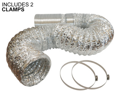 TerraBloom Flexible Air Ducting 3-Layer Aluminum Flexible Air Duct with ...