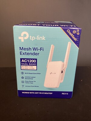 TP-Link AC1200 Mesh WiFi Range Extender 1200Mbps Dual Band RE315 | eBay
